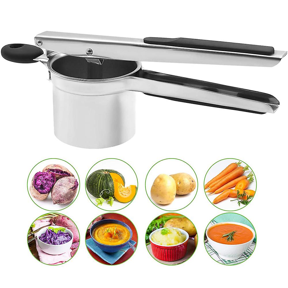 Potato Press Stainless Steel, Potato Masher With 3 Perforated Discs For ...