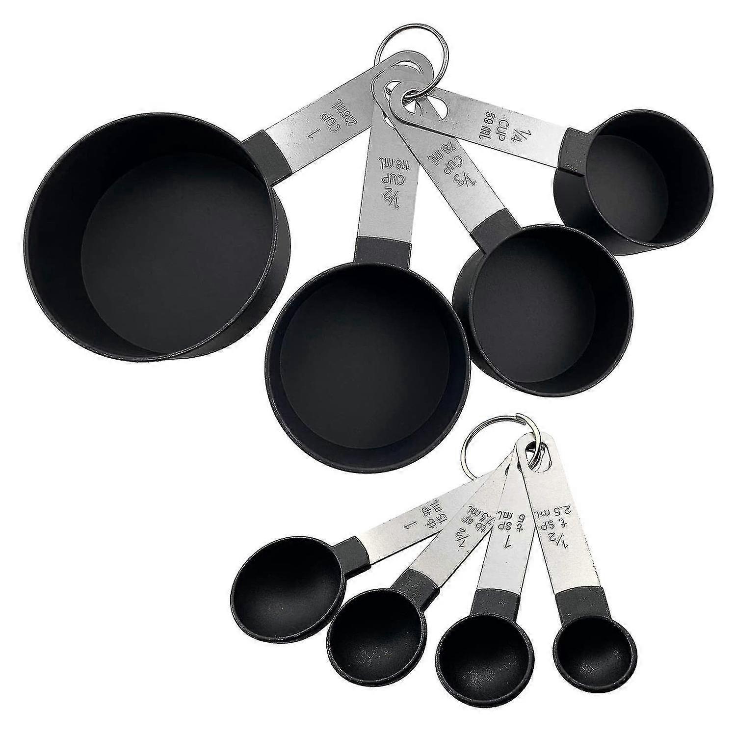 8-piece Measuring Cups And Spoons Kitchen Nesting Measurement Tools ...