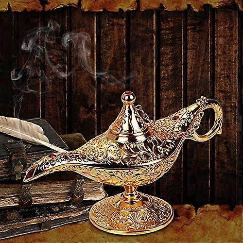 Aladdin Genie Lamp, Aladdin Magic Elf Wishing Lamp Lamp, Metal Carved ...