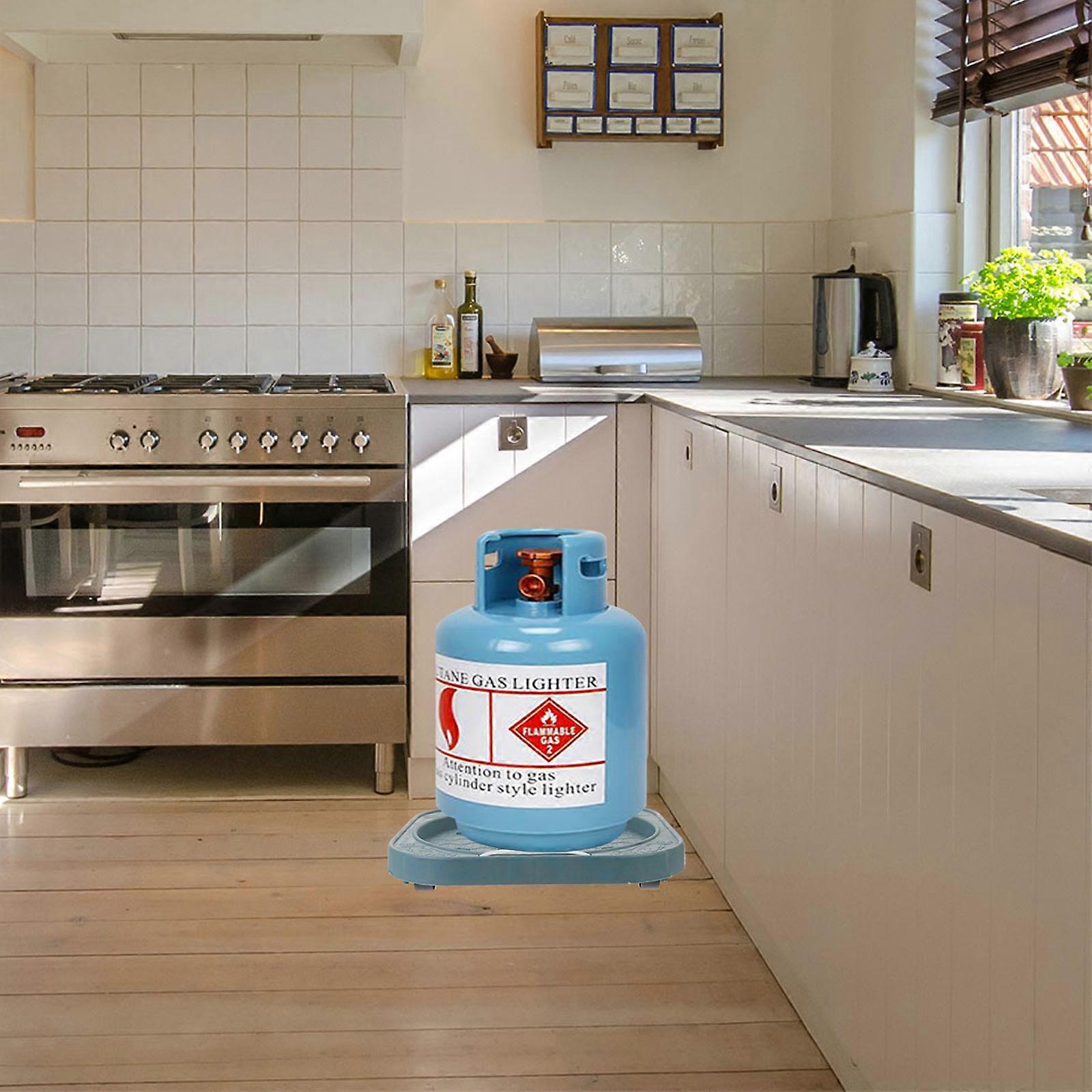 2pcs Round Gas Tank Tray Movable Gas Tank Tray Portable Gas Tank Base ...