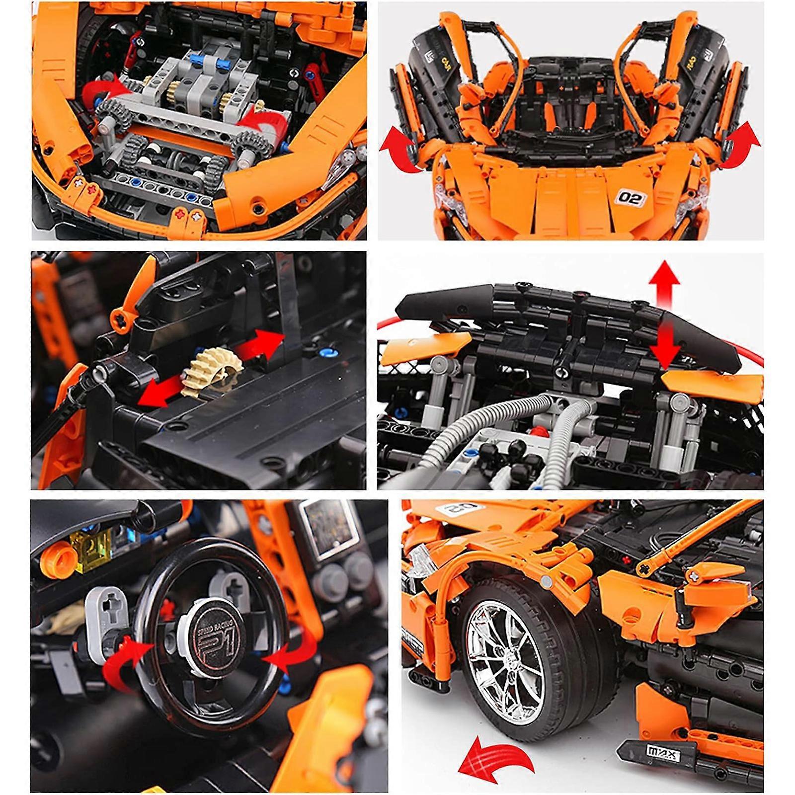 Mould King Technic McLaren P1, Race Car Model Building Kit, 1:8 Scale ...