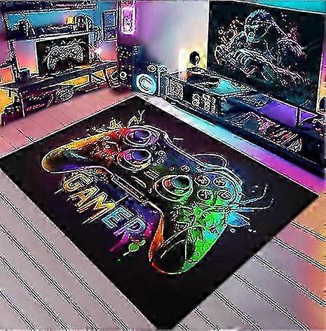 Gaming Rug With Colorful Game Controller Design For Game Room, Gaming ...