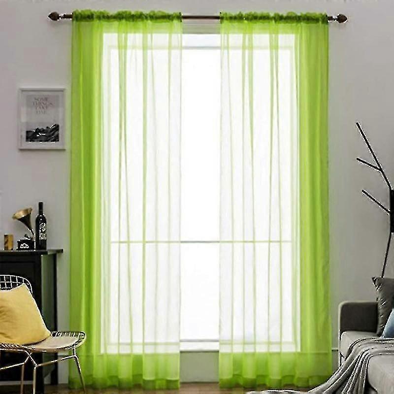 Voile Curtains With Ruffles In Linen Optics Transparent | Fruugo UK