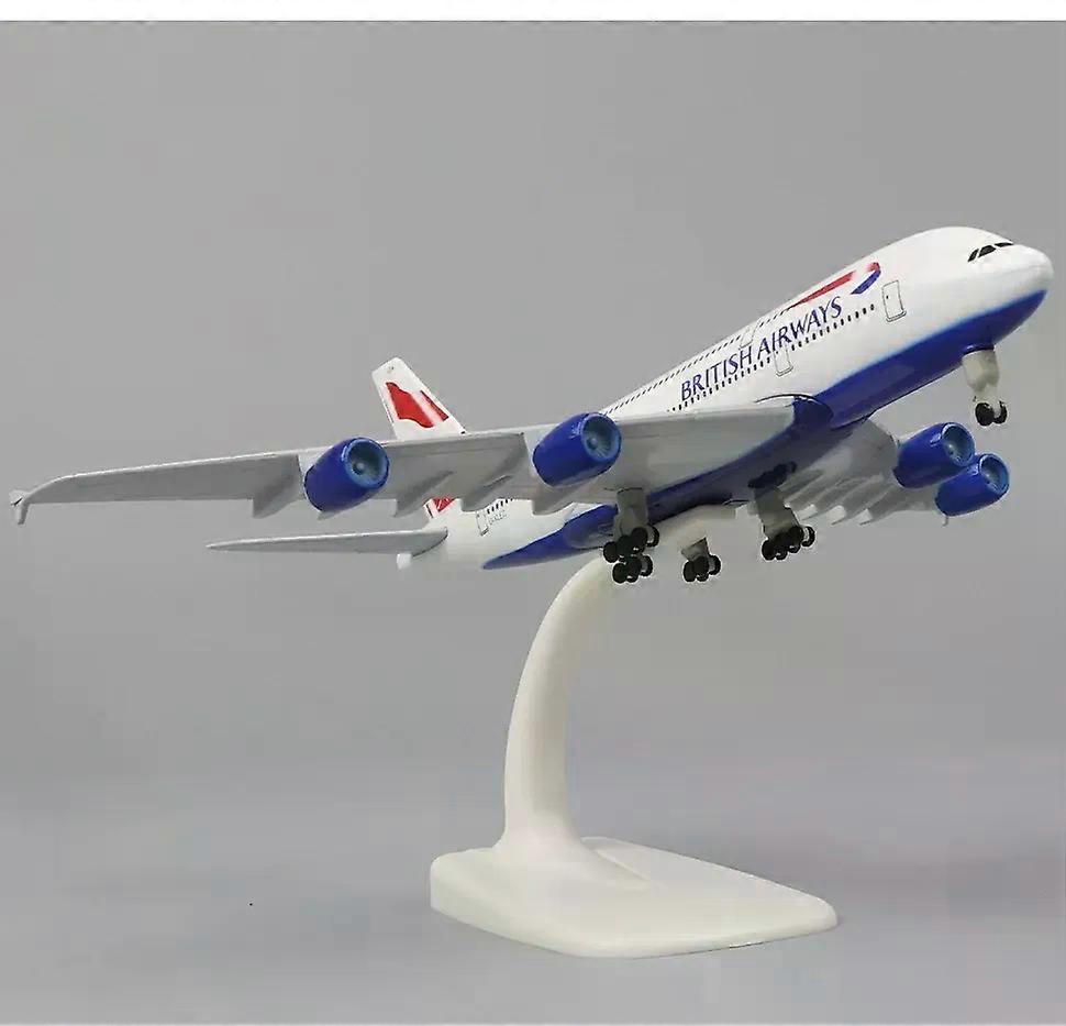 20cm Plane Toy Model Alloy Metal UK Air British Airways AIRBUS 380 A380 ...