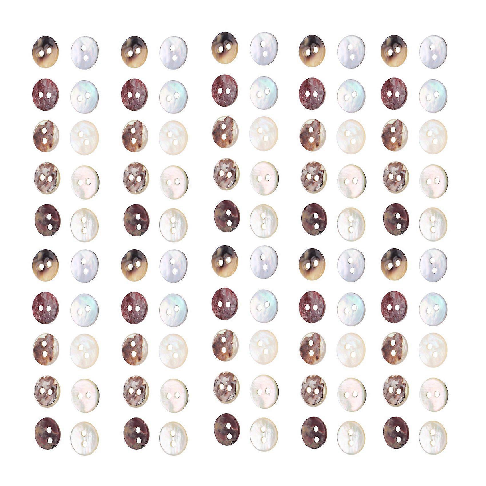 100 x 8 mm Pearl Buttons Mother of Pearl Shell Round Heads | Fruugo UK