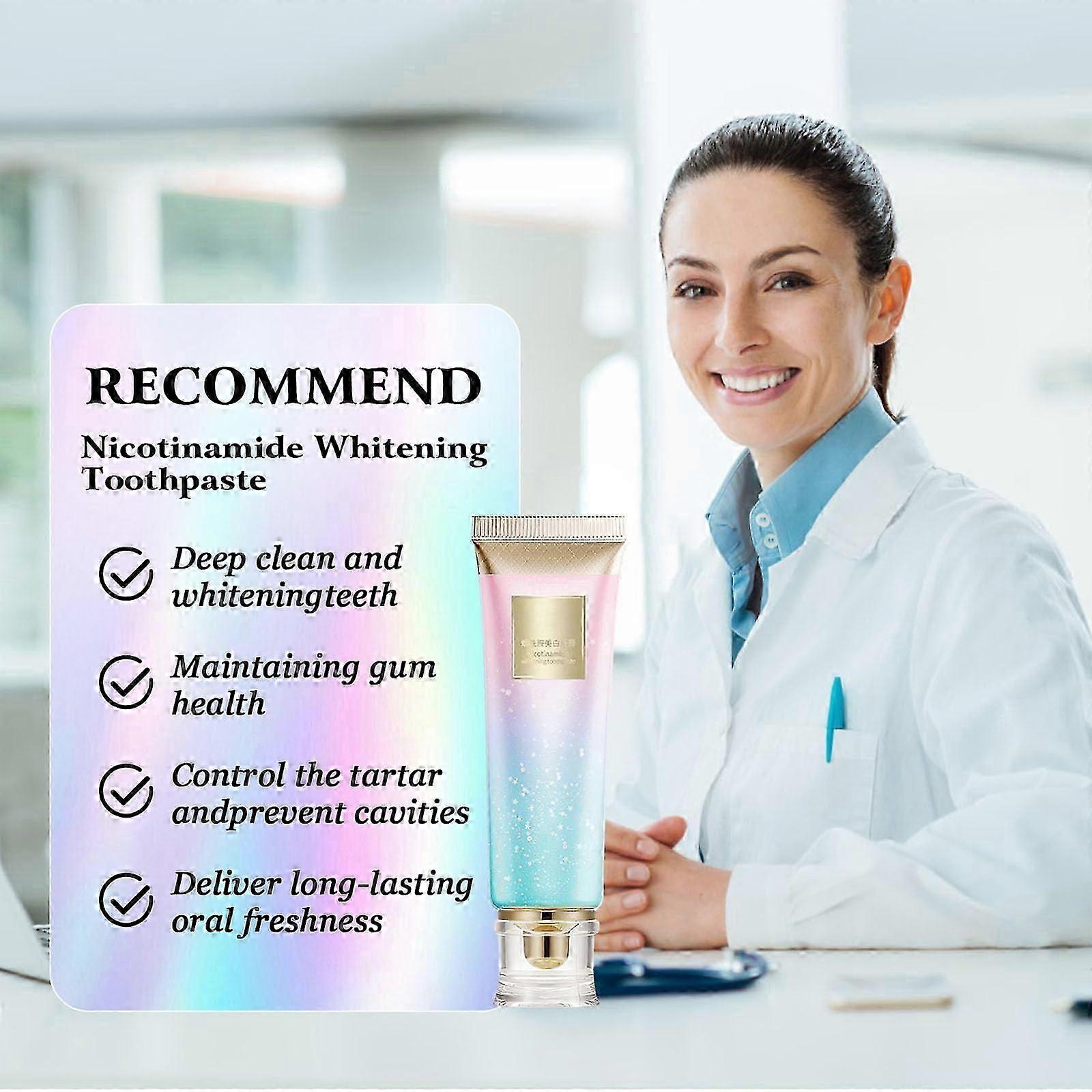 Niacinamide Dazzle White Toothpaste, Body Accel Niacinamide Whitening Toothpaste, Fresh Breath ...