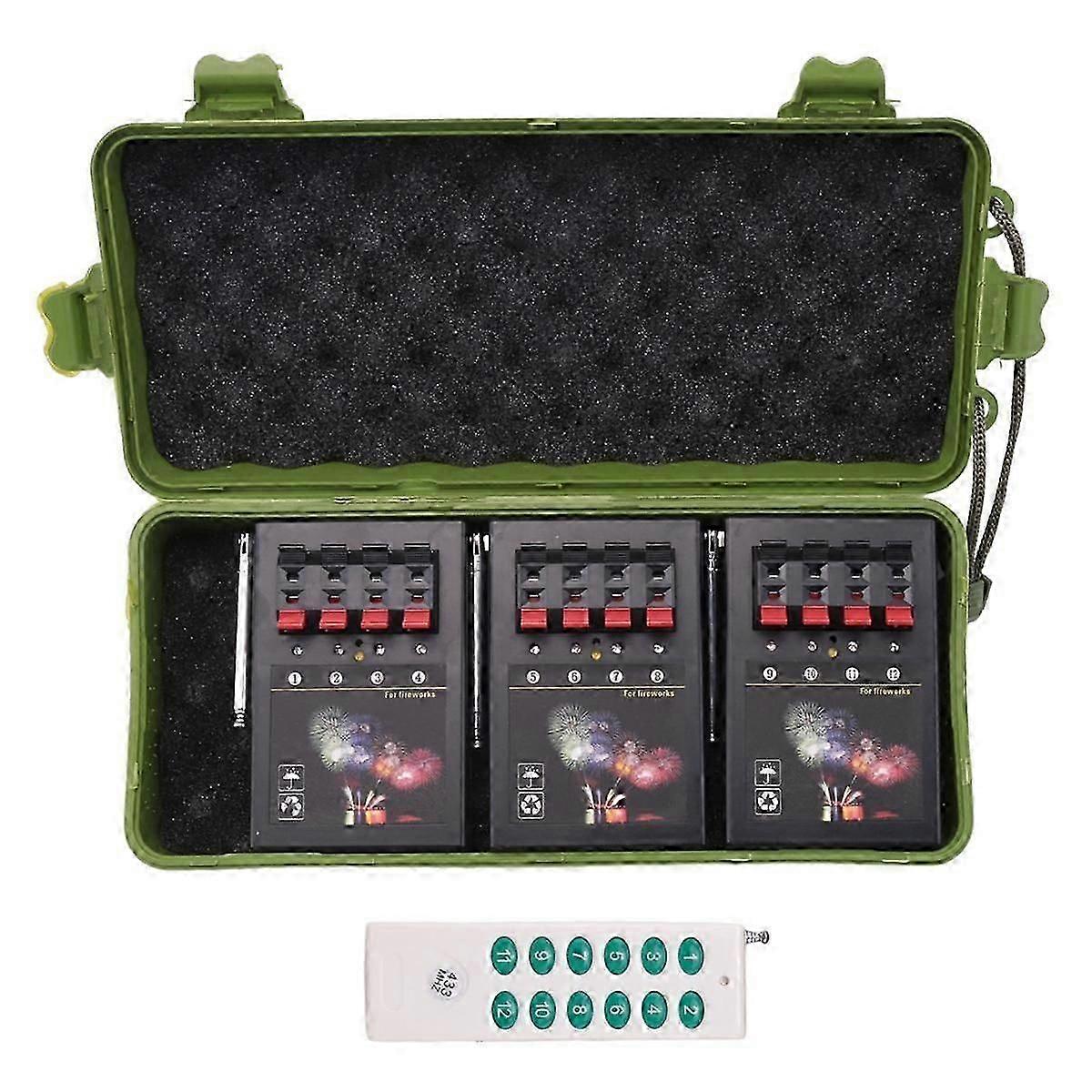 Firing System Machine 12 Cue Channel Cold Pyro Pyrotechnic Display Fuse Cracker Firework ...