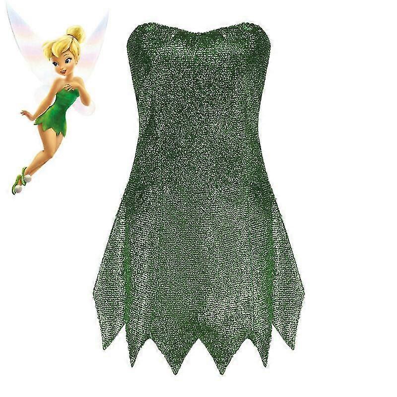 Pixie Tinker Bell Halloween Princess Cosplay Dress Tinkerbell Costume ...
