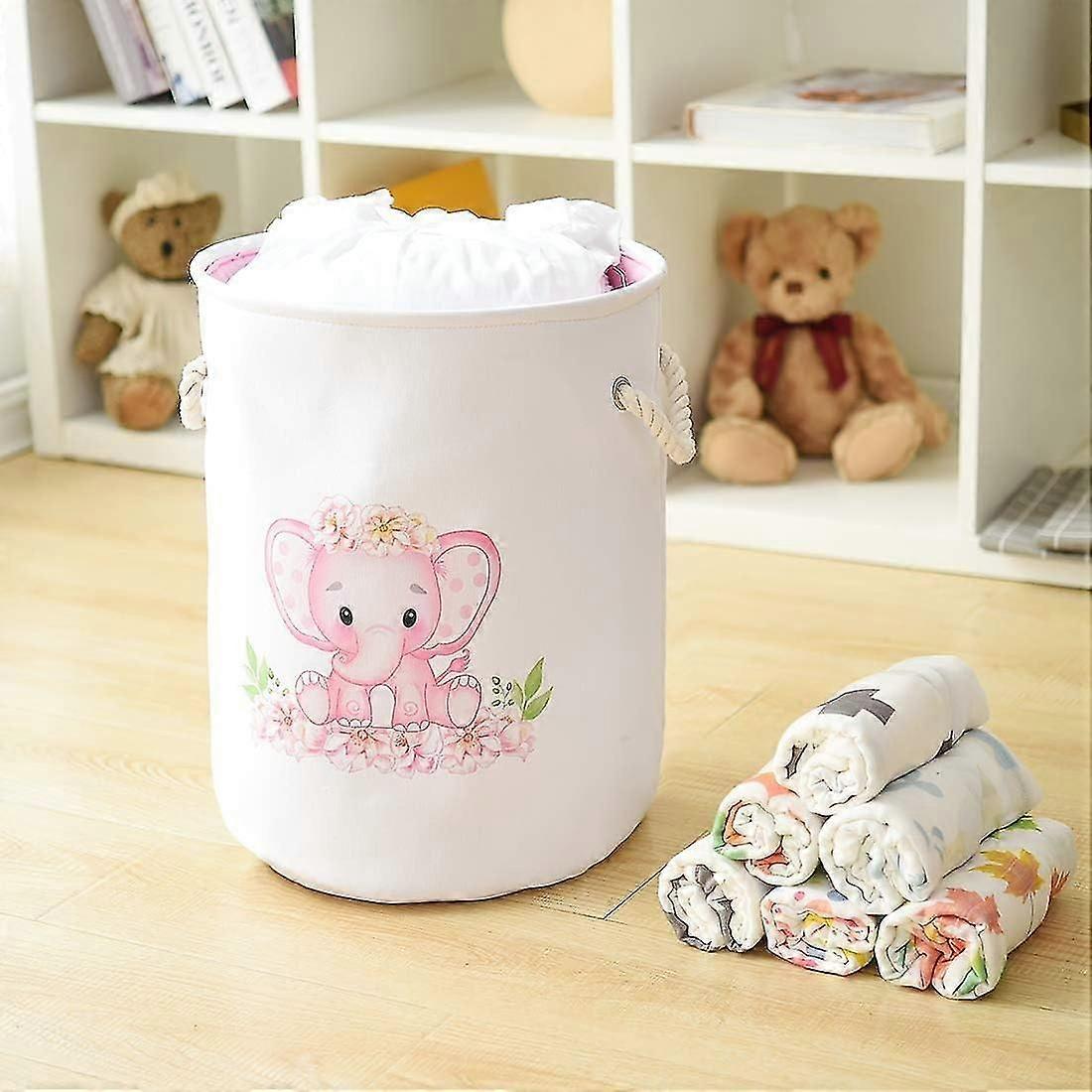 Baby Basket Pink Hamper Large Kids Hamper Baby Laundry Hamper for ...