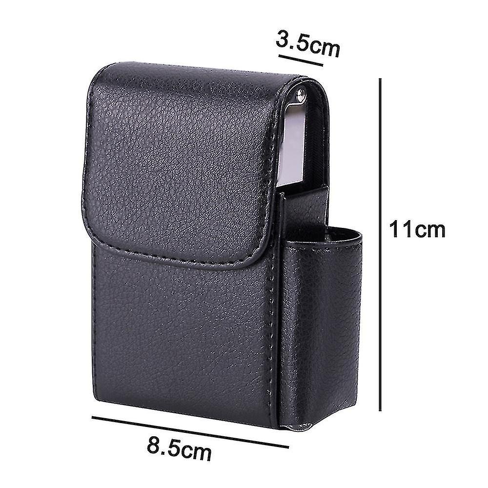 Pu Leather Sliding Cigarette Box Case Stainless Steel Cigarette Case ...