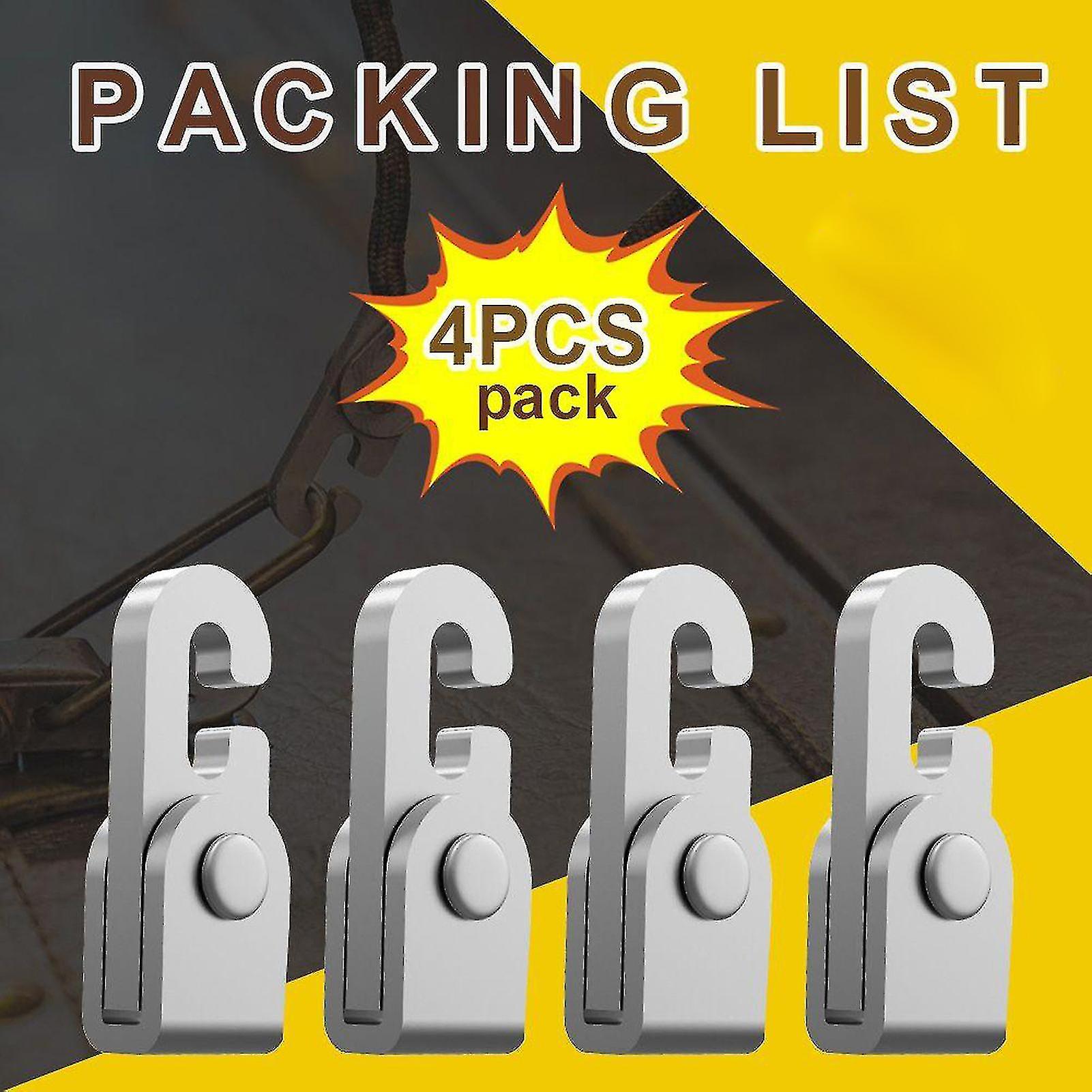 1 Set Automatic Lock Hook Stable Stainless Steel Practical Self-locking ...