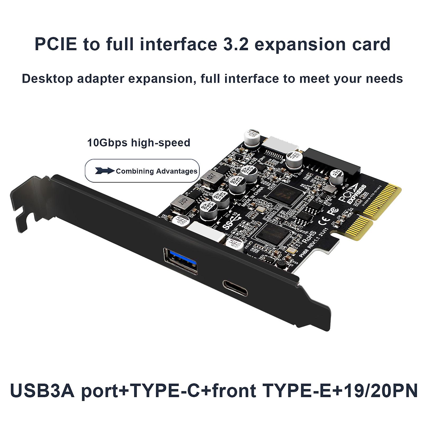 PCIe 3.0 to USB3.2 Express Expansion Card for Windows SATA Power ...