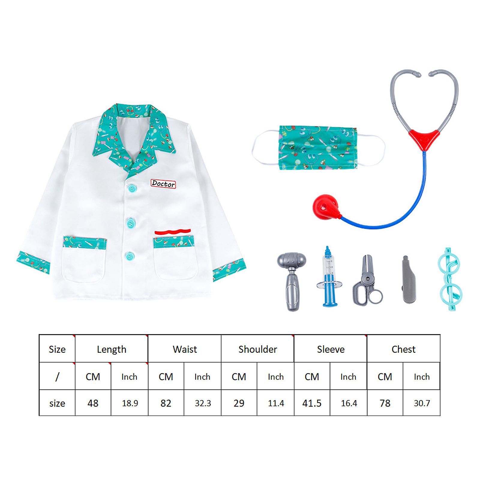 100% New,54-Piece Kids Doctor Playset with Roleplay Costume & Carry ...