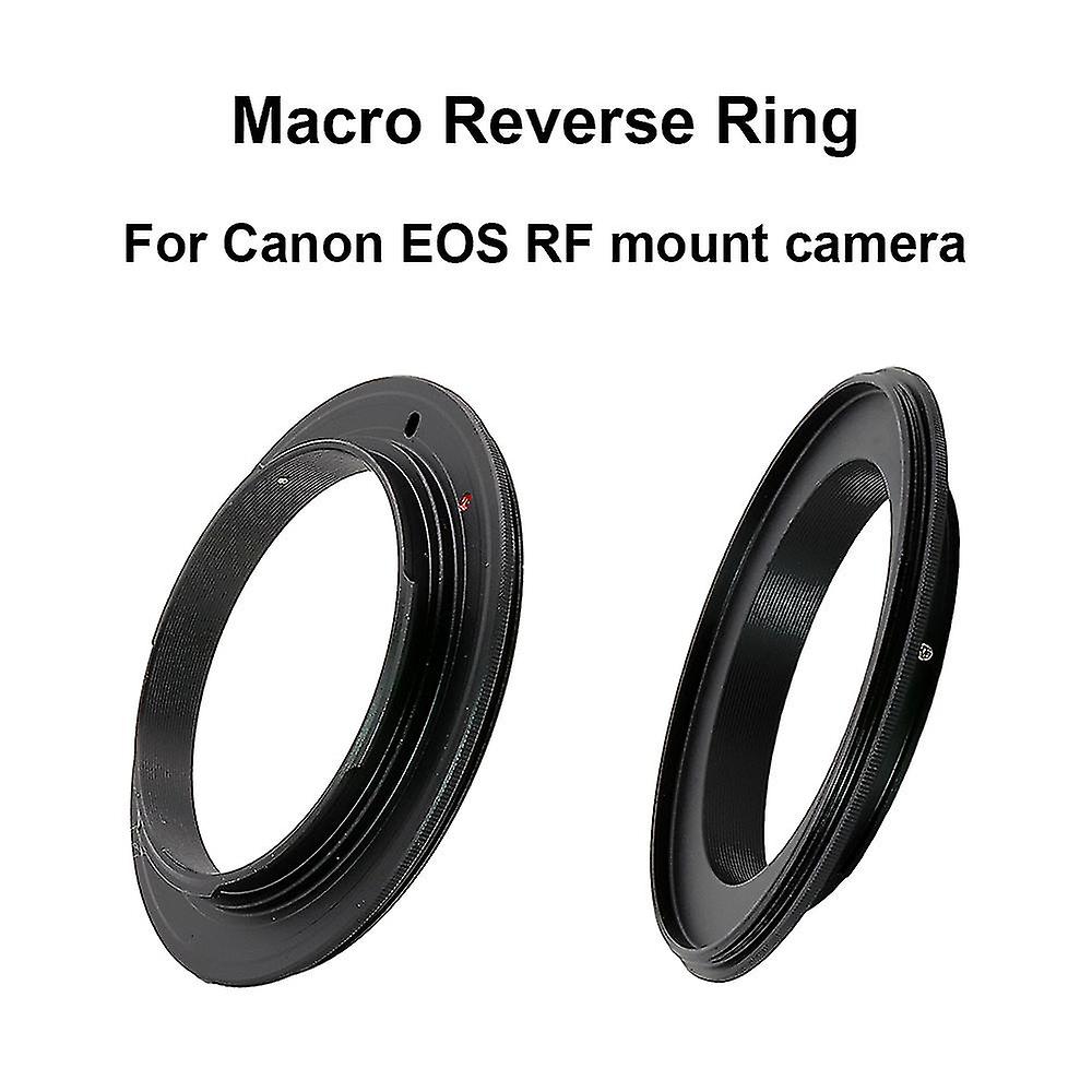 For Canon Eos Rf Mount Macro Reverse Adapter Ring 49/ 52/ 55/ 58/ 62 ...
