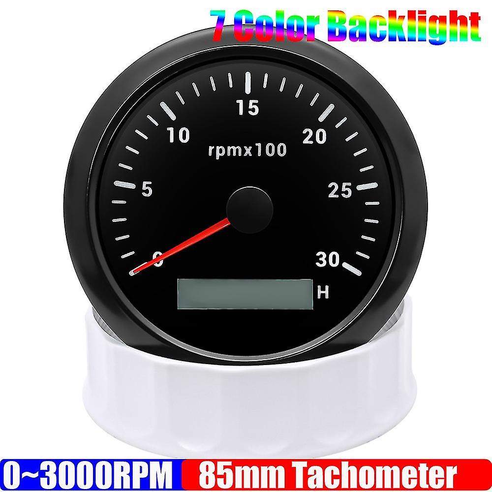 3000~7000 Rpm 85mm Tachometer With 7 Color Backlight For Boat Yacht ...