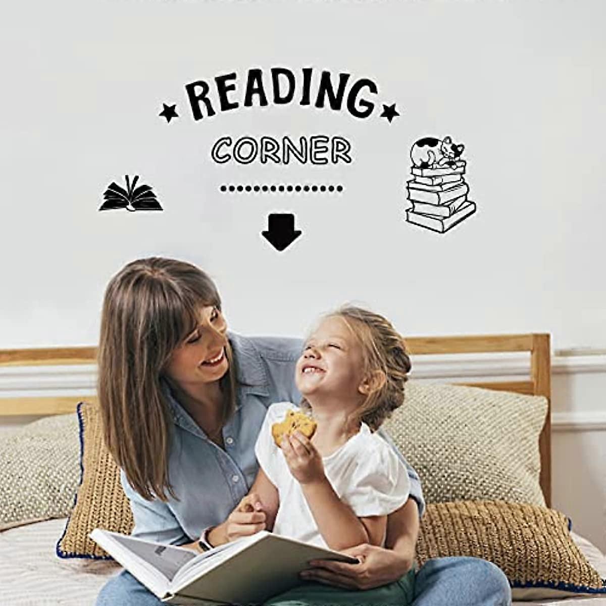 Reading Corner Wall Decals Library Reading Corner Decor Lettering ...