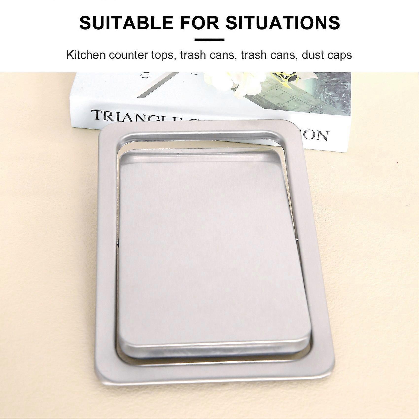 Stainless Steel Garbage Flap Lid Trash Bin Cover Flush Built-in Balance ...