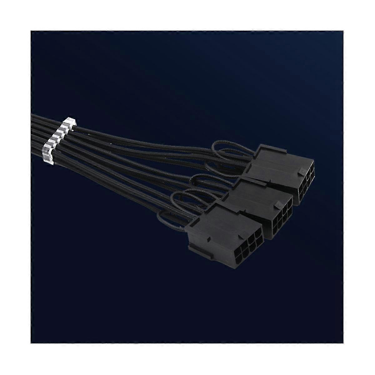 12vhpwr Pci-e 5.0 Extension Cable 16 Pin To 3x8pin(6+2) Sleeved ...