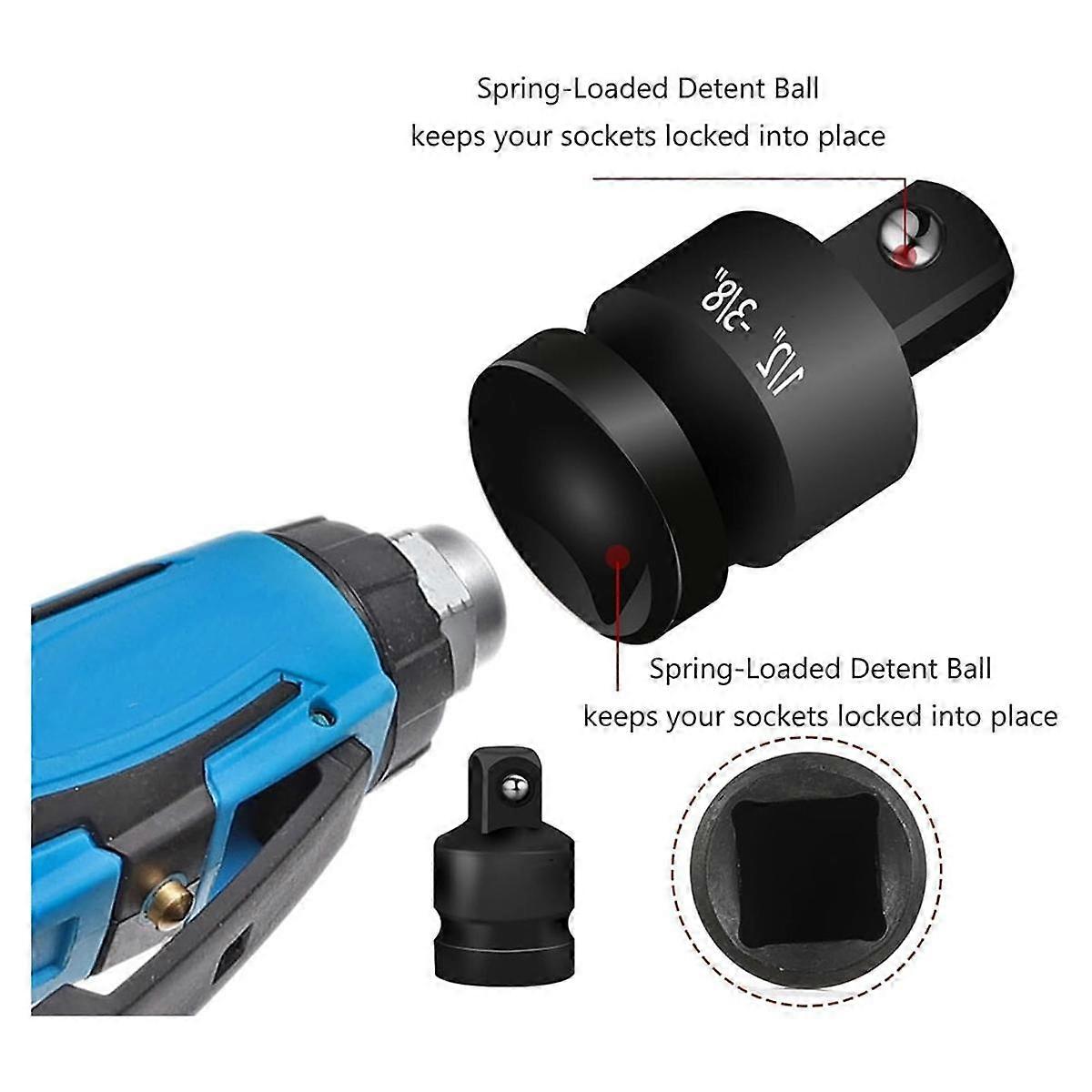 Impact Socket Reducer and Adapter Set, Steel Impact Adapter Set ...