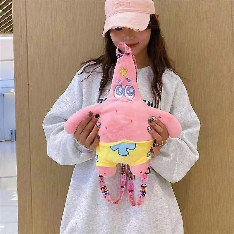 42cm Cute Patrick Star Plush Backpack Kawaii Patrick Star Stuffed Doll ...