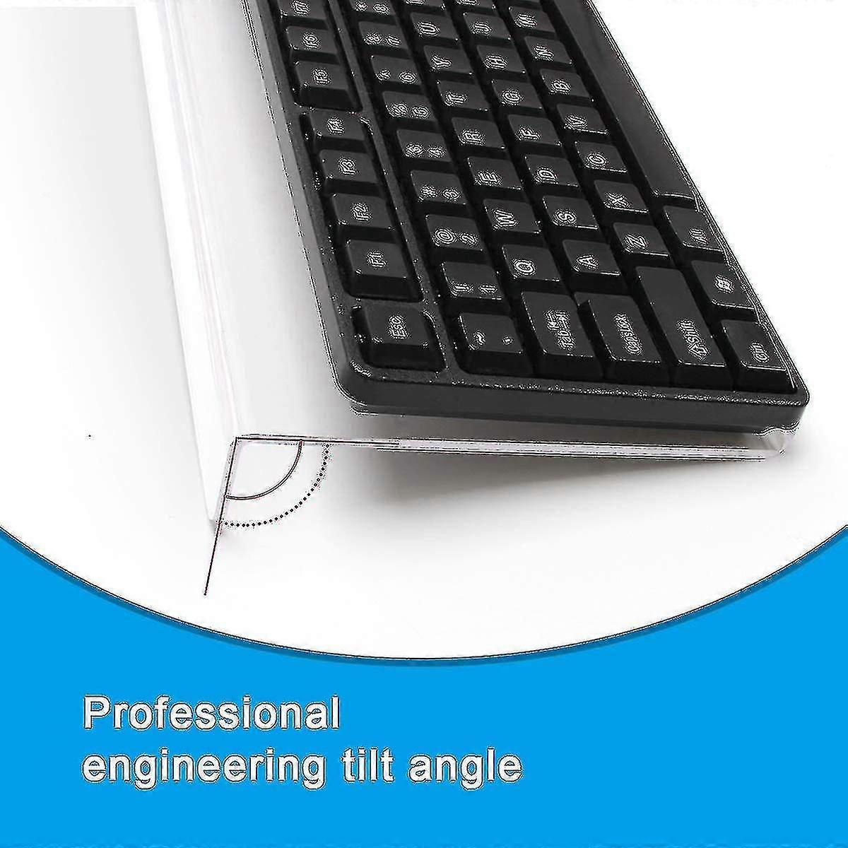 Computer Tilted Keyboard Holder, Clear Acrylic Premium Stand-pc ...