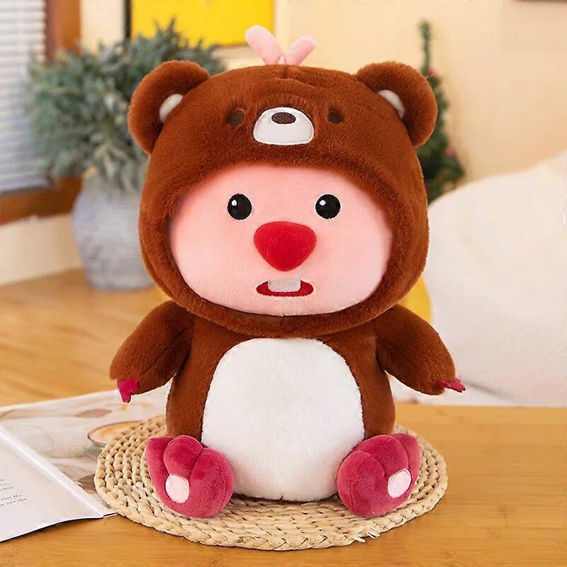 60cm Kawaii Pororo Little Beaver Loopy Plush Toys Cute Bee Bear Dress ...