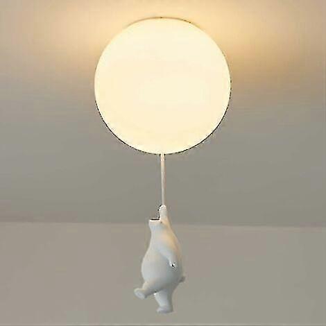 Childrens Ceiling Light White Acrylic Lampshade,creative Polar Bear ...