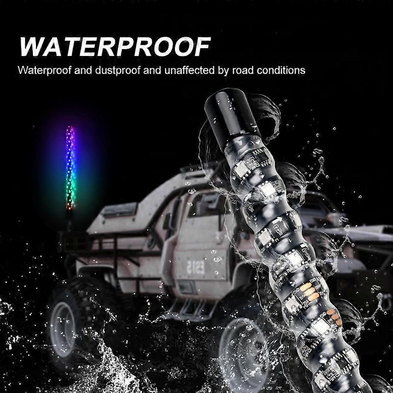 12V LED Flagpole Lamp RGB Whip Lights Flag Pole RF Remote Control / APP ...