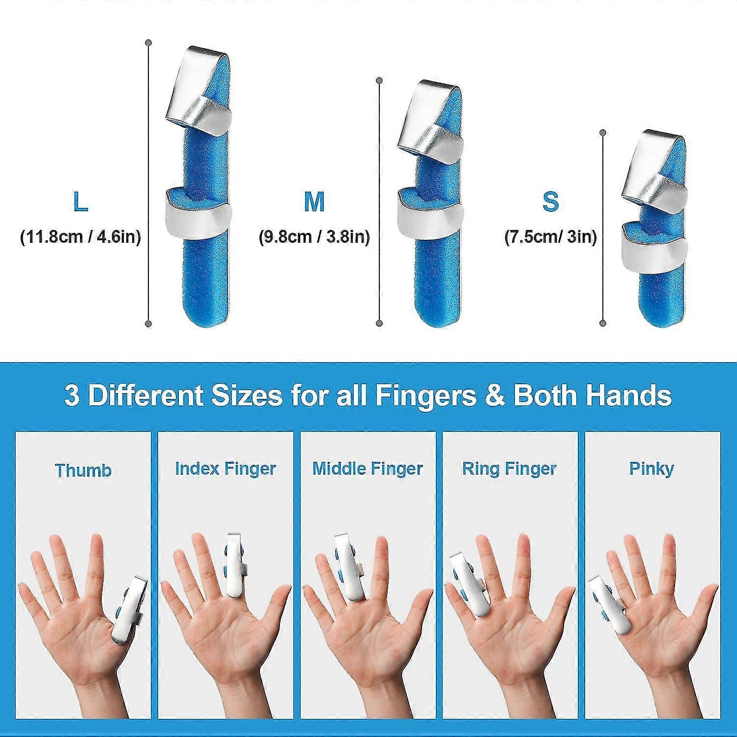 Finger Splint, Aligned Fingers Splint Brace Middle Finger Wrap ...