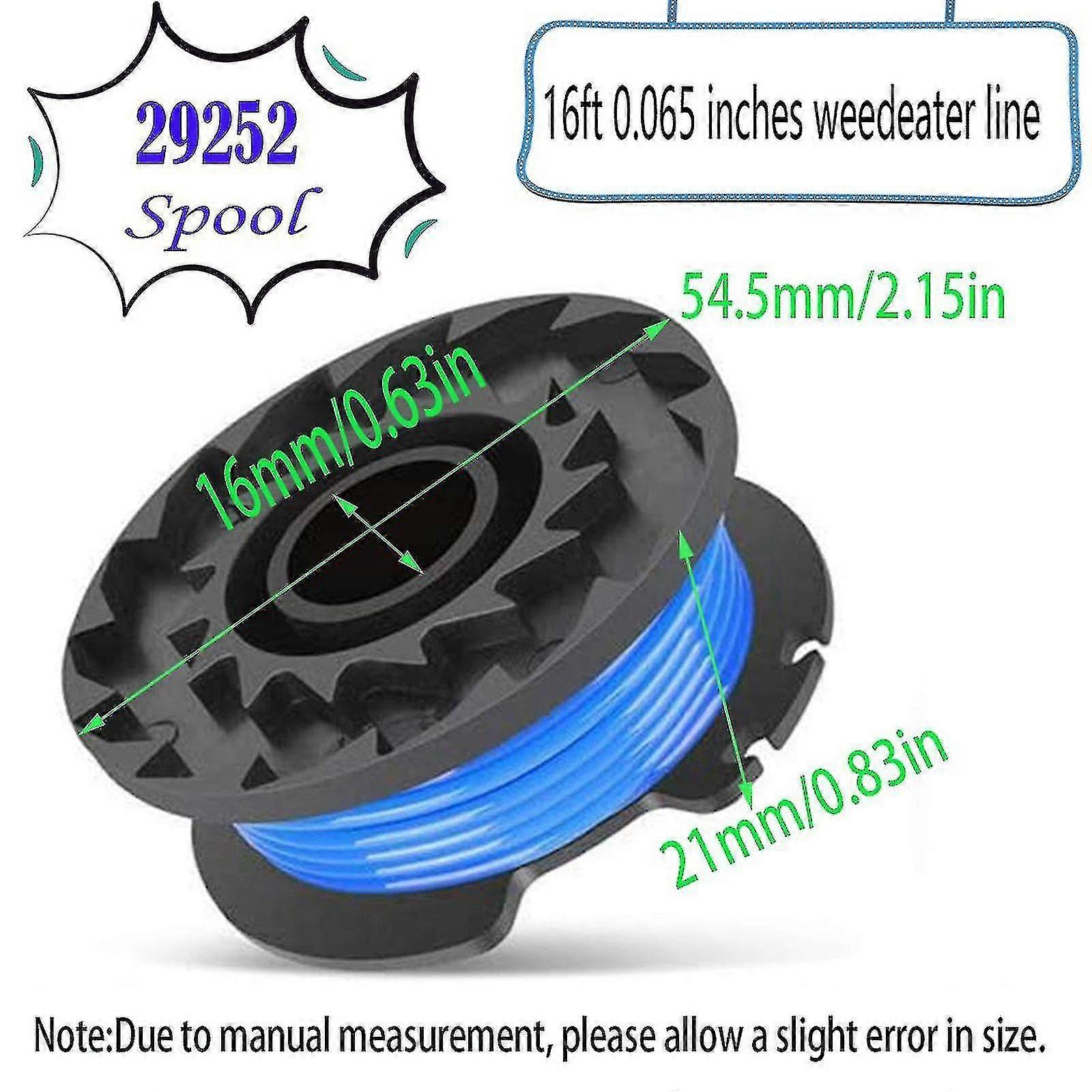 String Trimmer Spool Line For Greenworks 24v 40v 80v (8 Spool, 2 Cap ...