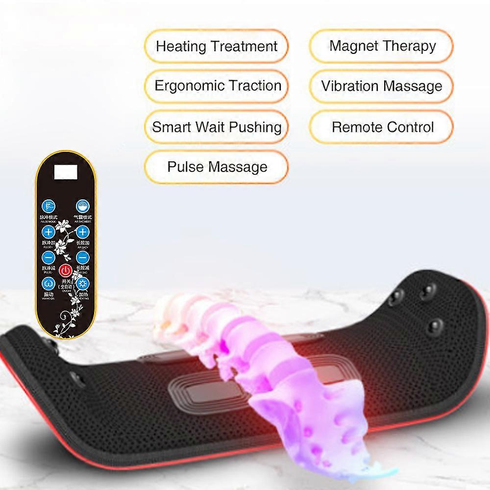 Electric Lumbar Traction Massager Inflatable Hot Compress Lumbar Spine ...