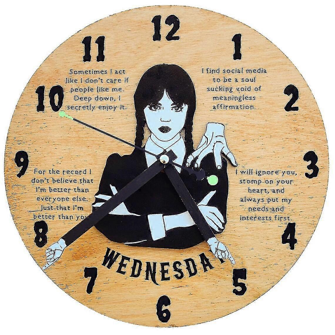 Wednesday Addams Wall Clock Thing Hand Wall Clocks Wall Stickers ...