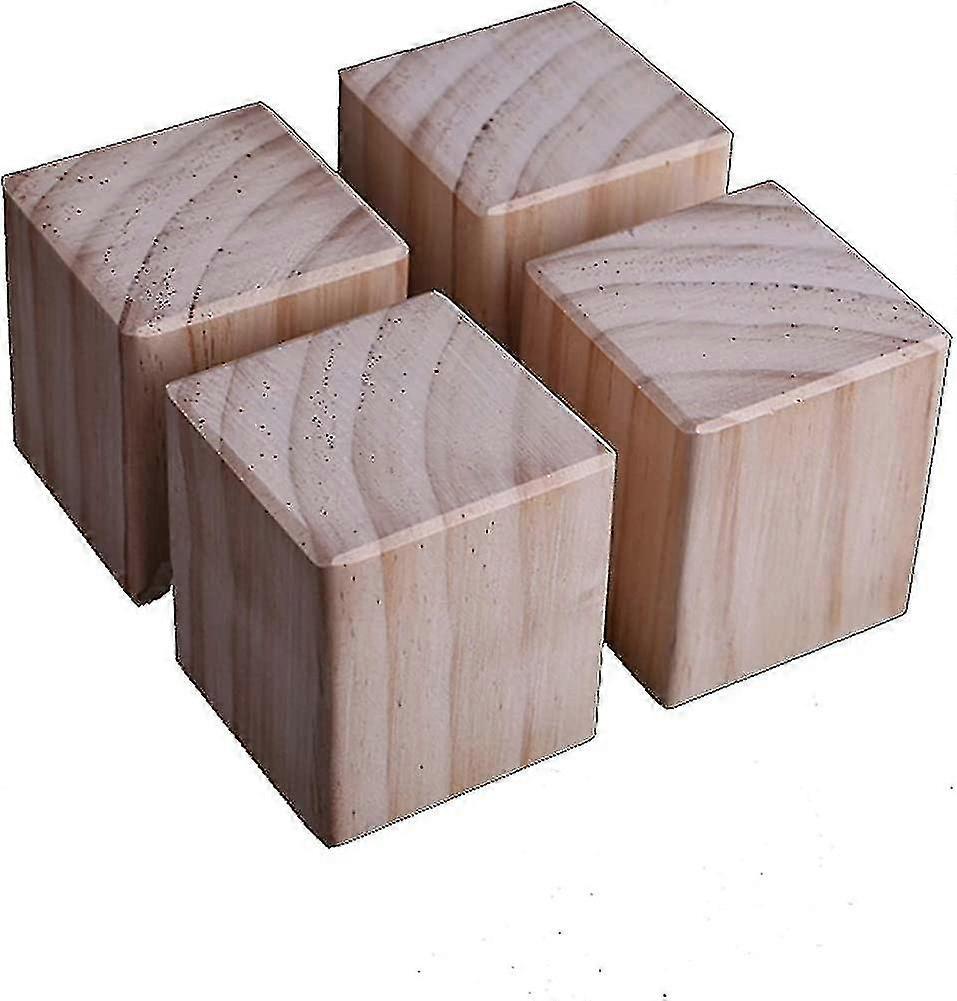 Set Of 4 Furniture Legs Wooden Home Furniture Riser Furniture Feet Bed ...