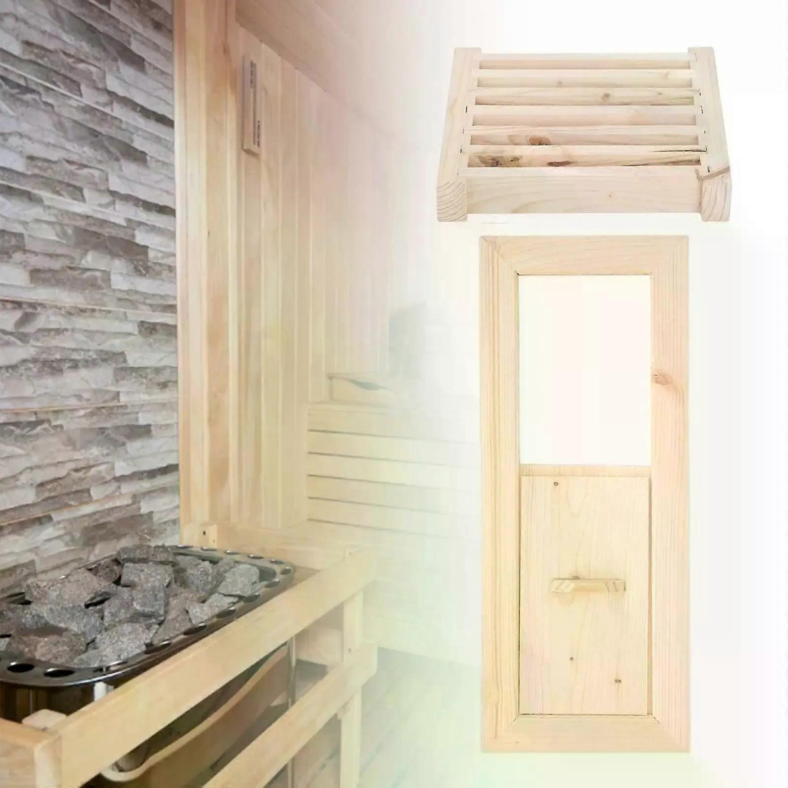 Sauna Vent Kit Panel Ventilation Wooden Louvers Equipment for Steam ...
