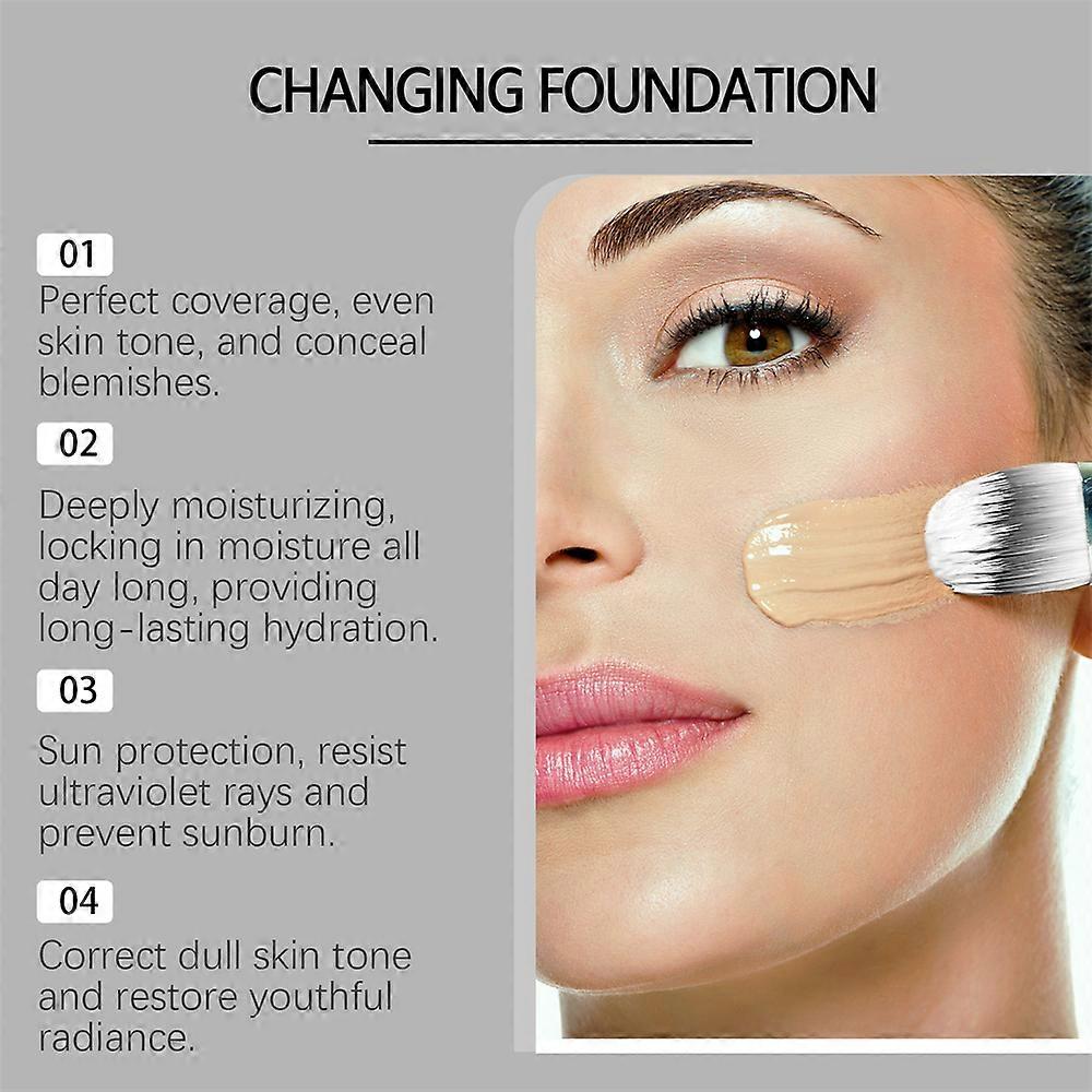Changing Foundation Nature Colour-Changing Foundation for Women ...