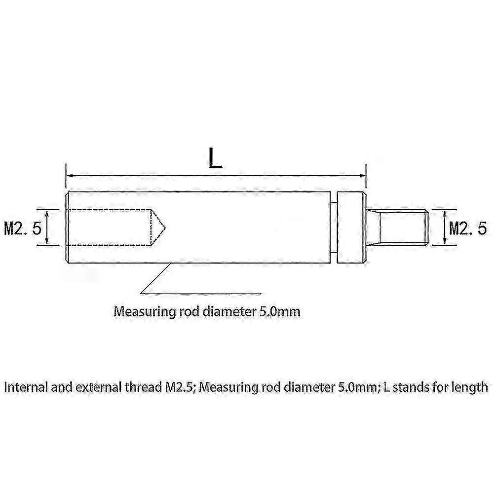 Digital Dial Gauge with 5 Steel Extension Rods M2.5 20-40-60-80-100mm ...