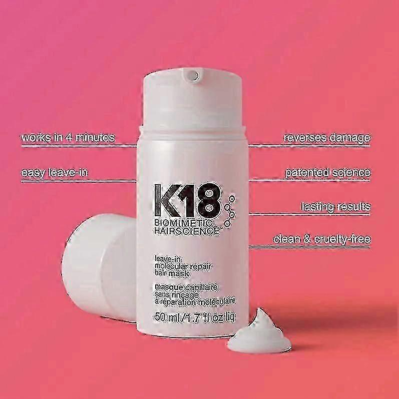 50ml K18 Leave-in Molecular Repair Hair Mask Damage Restore Soft Hair Deep Repair Keratin Scalp ...