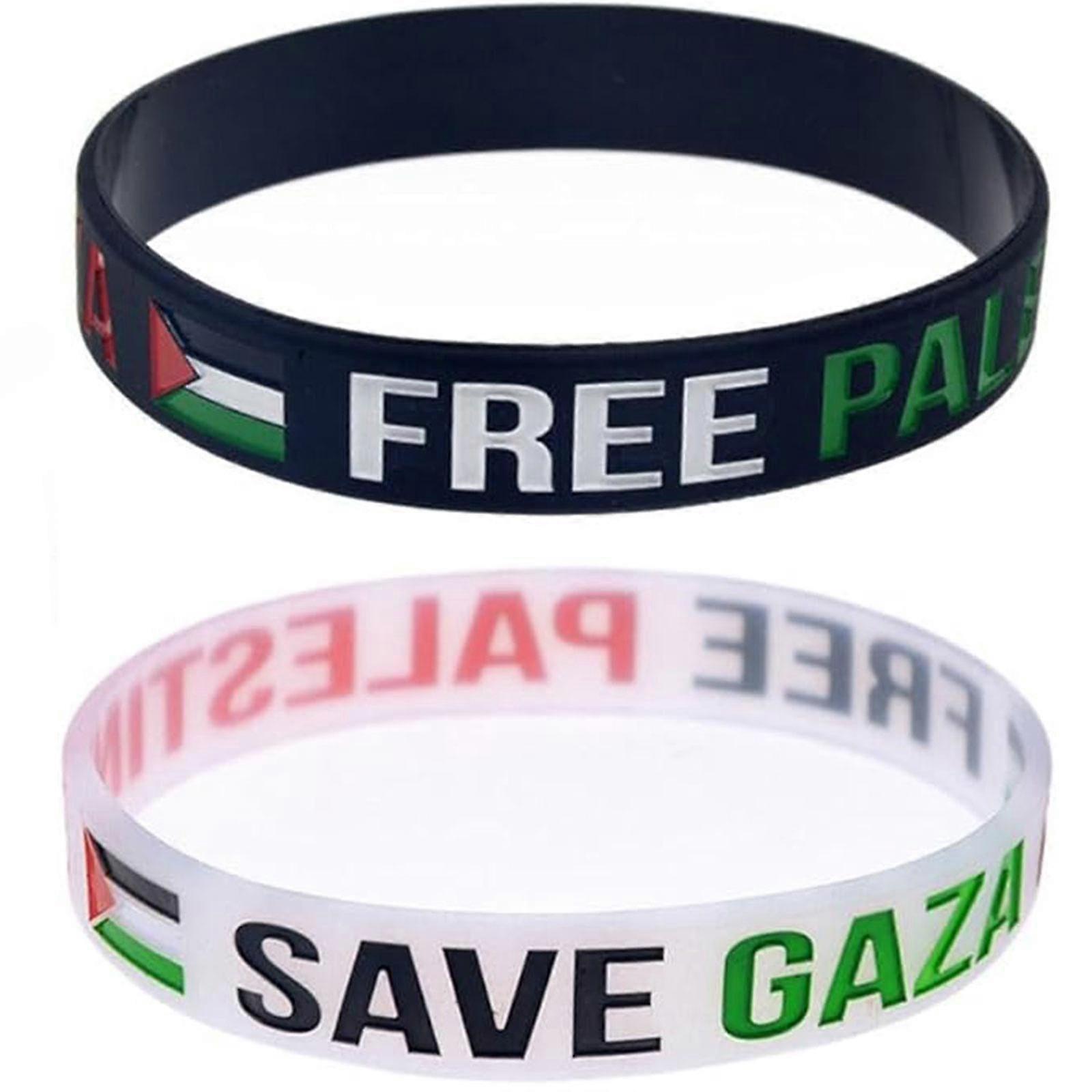 2025 Save Gaza Free Palestinian Wristband Silicone Wrist Band Palestine ...