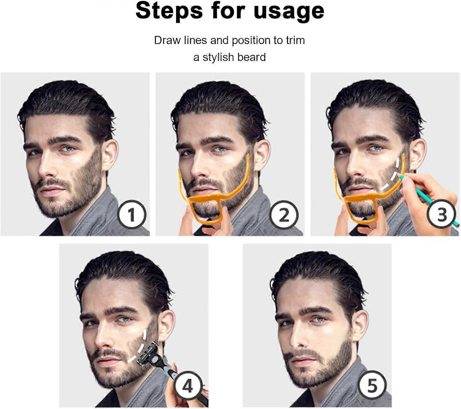Beard Shaper Tool Men's Beard Trimmer Outline Stencil For Goatee French ...