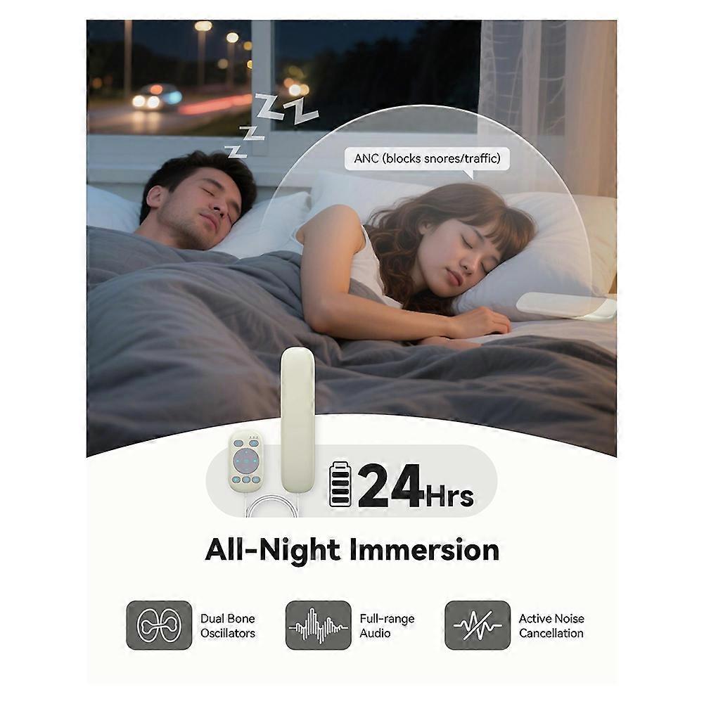 Pillow Speakers Bone Conduction Sleep Headphones Bluetooth 5.4 ...