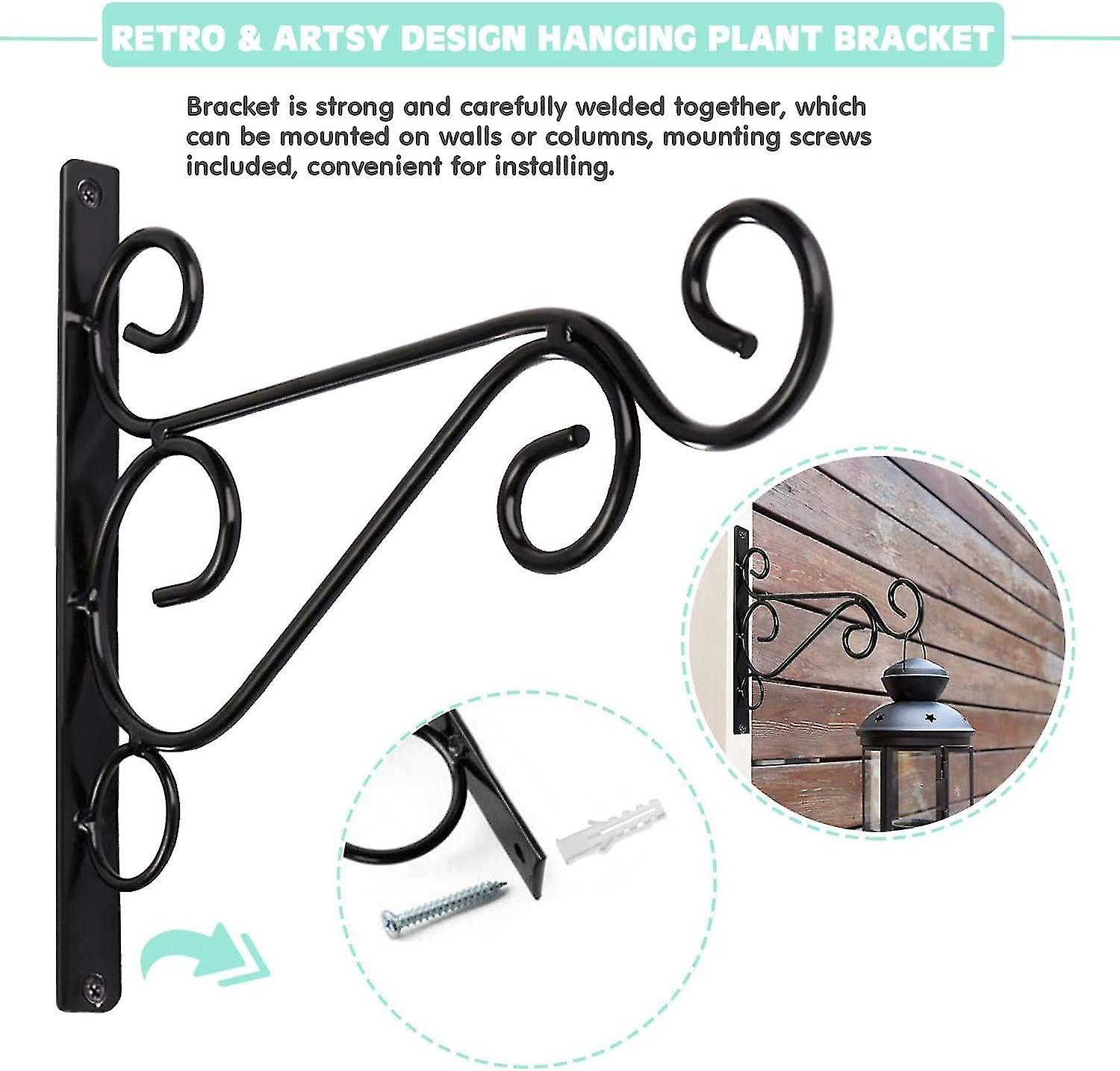 Iron Plant Hanging Wall Hook Hanging Basket Bracket Iron Bracket For ...