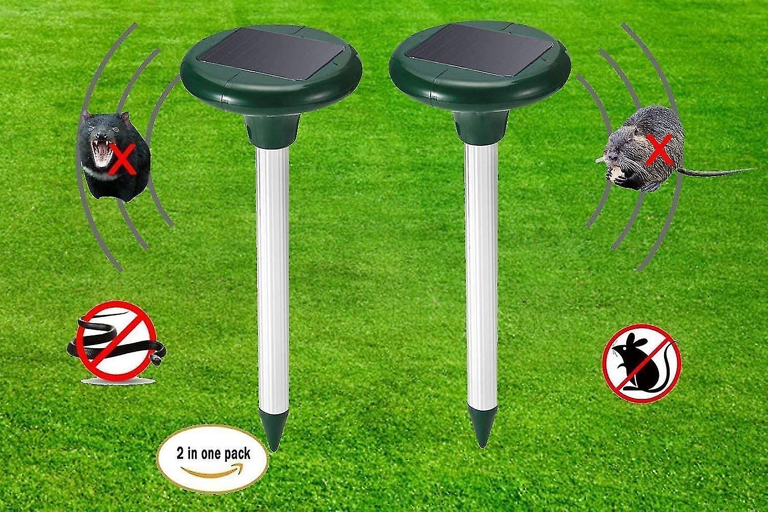 Pack Outdoor Solar Mouse Repeller, Ultrasonic Electronic Waterproof ...