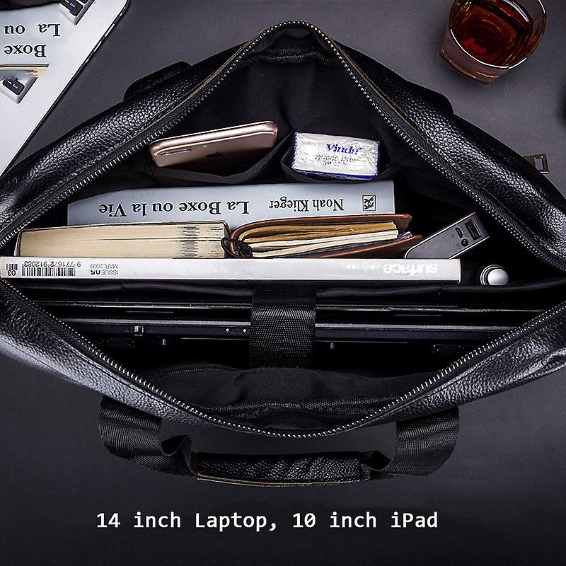 Cowhide Men's Briefcase Cow Leather Handbags High Quality Business ...