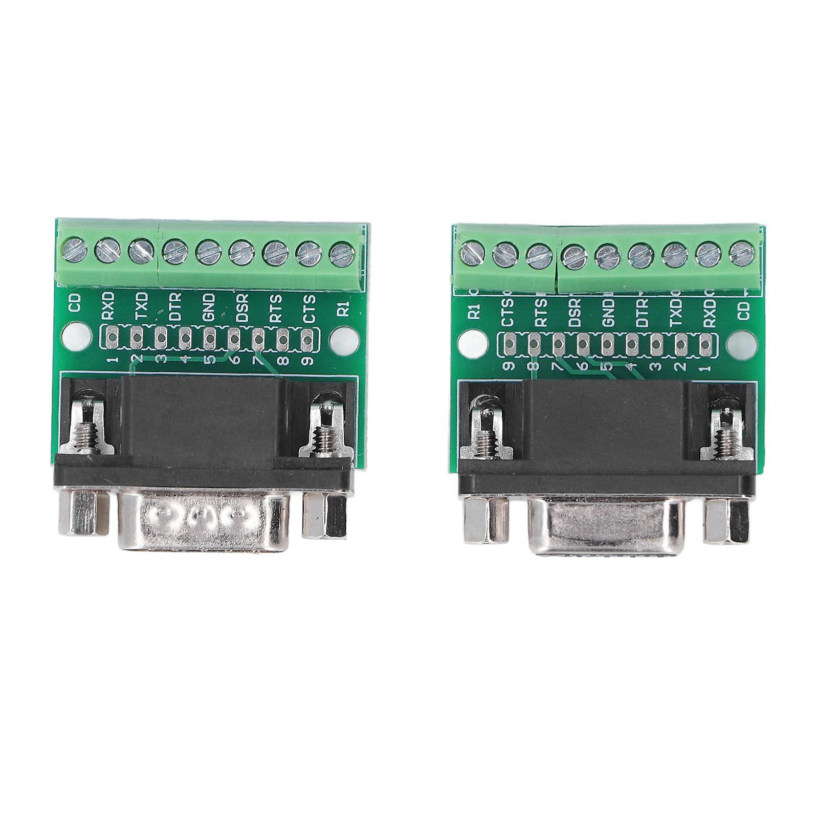 DB9 Male Female Connector Adapter with Screw Terminal and 9 Pin 9 Hole ...