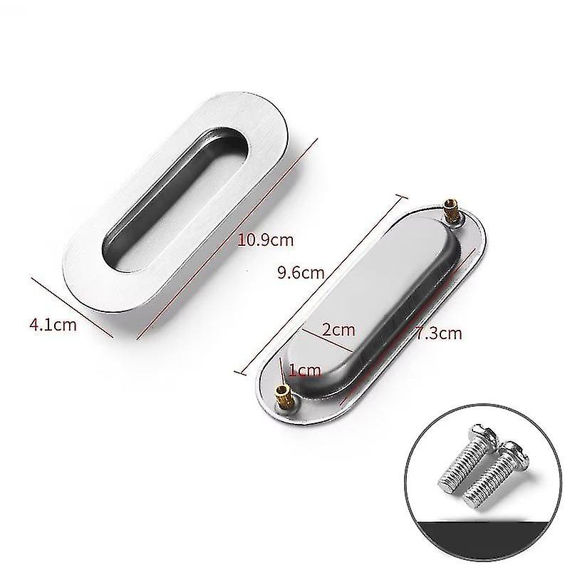 Newway 4 Pieces Sliding Door Handles Oval Recessed Handle Shell Handle ...