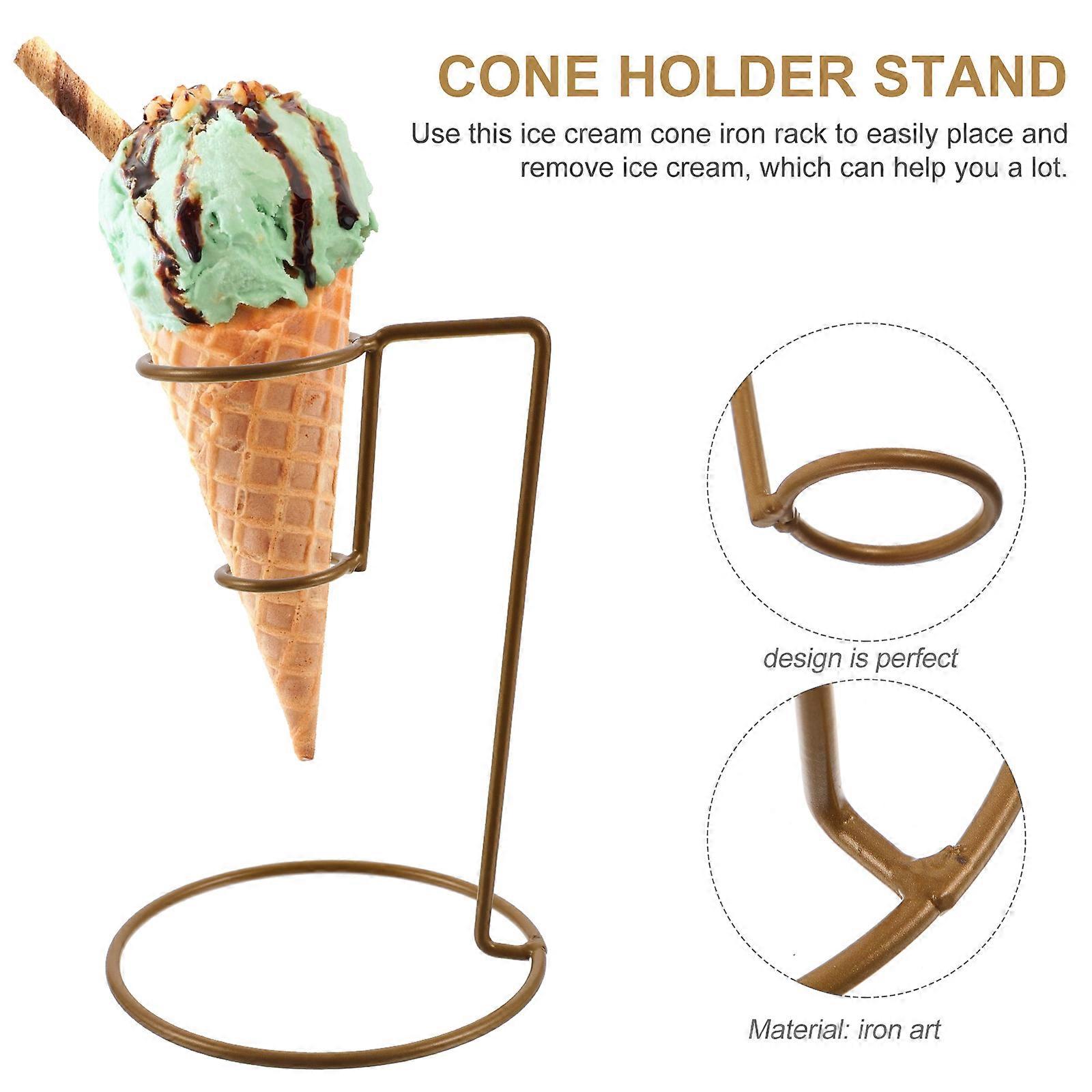 Iron Ice Cream Rack Single-head Ice Cream Holder Stand Ice Cream Cone ...