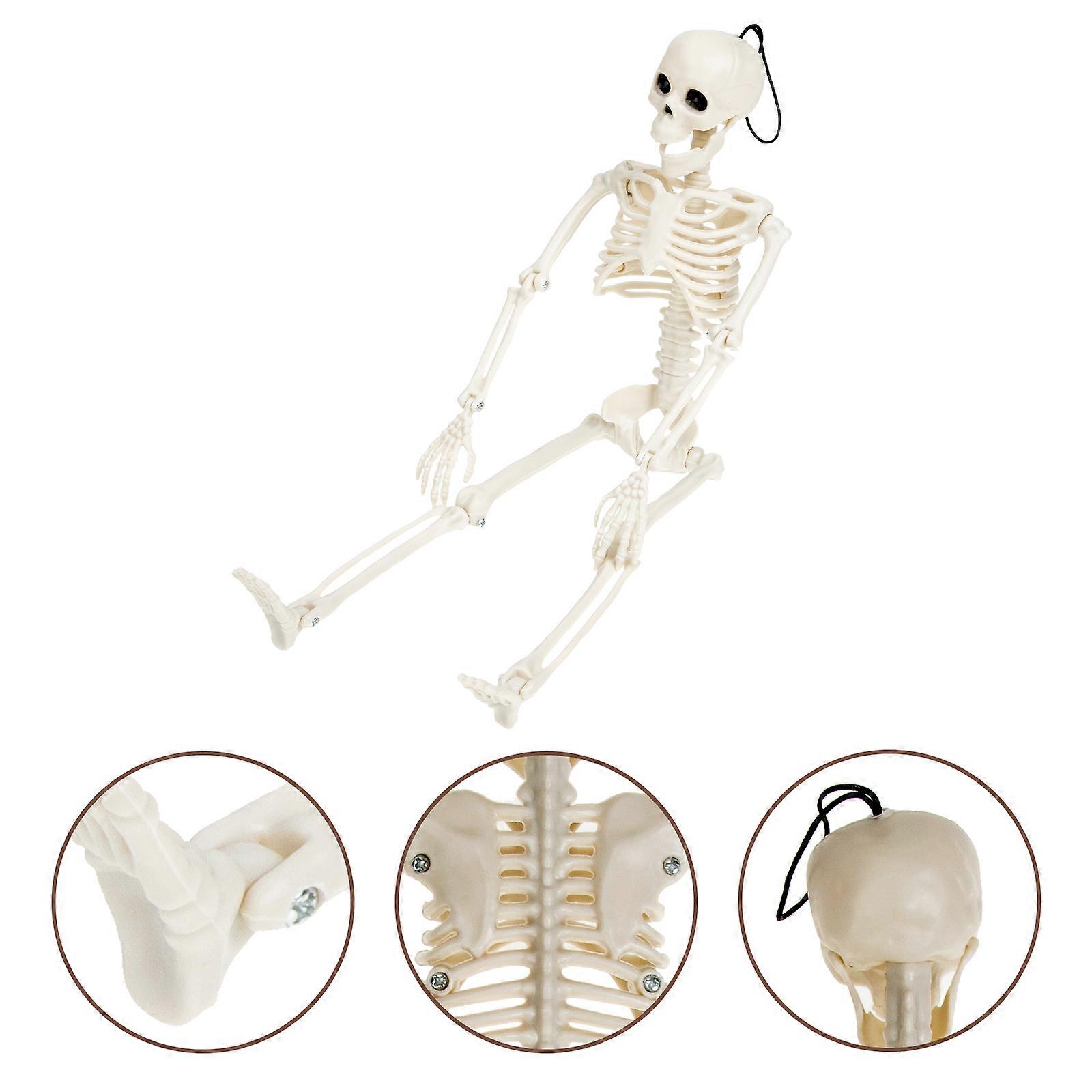 Plastic Skeleton Haunted House Skeleton Movable Skeleton Halloween ...