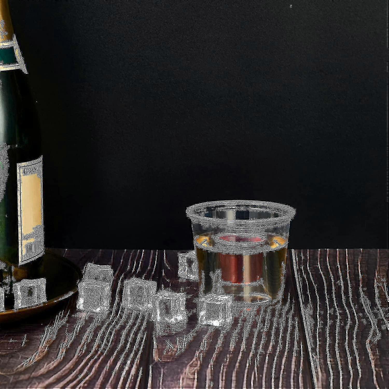 100 Disposable Bomber Cups - Clear Plastic Bomber Shot Glasses - Heavy ...