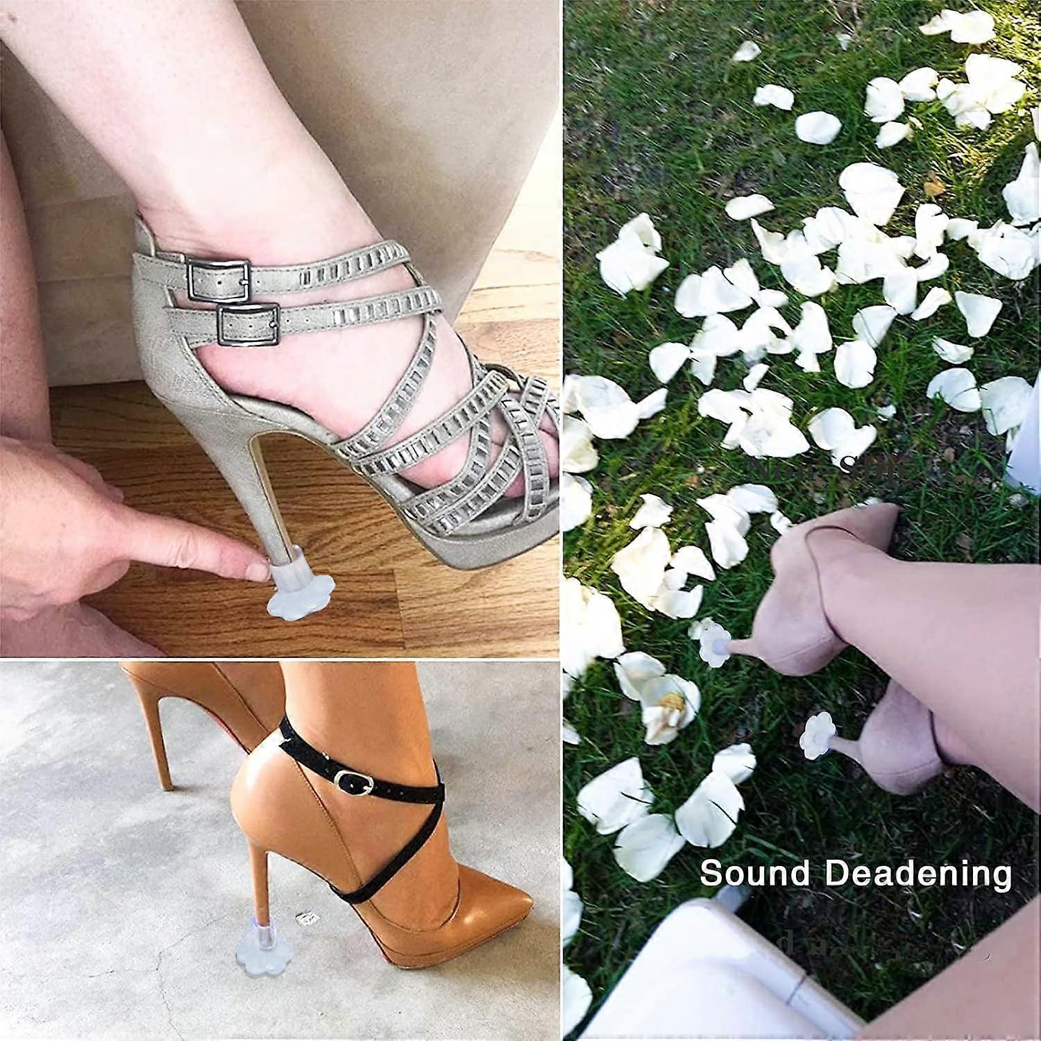 5 Pairs Clear High Heel Protectors, 5 Sizes Heel Repair Caps Covers for ...