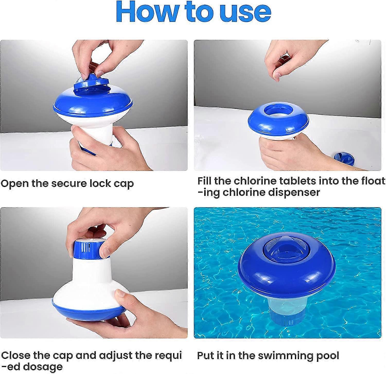 Chlorine Dispenser, Adjustable Chlorine Dispenser Floating Dispenser ...